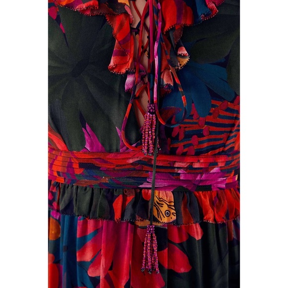 FARM Rio | Dresses | Farm Rio Bird Flowers Tiered Maxi Dress | Poshmark